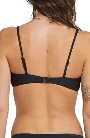 Volcom Simply Seamless Twist Front Bikini Top - Black