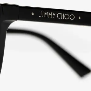 JIMMY CHOO Josi Rectangle Sunglasses - Black
