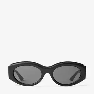 JIMMY CHOO Sue Oval Sunglasses - Matte Black
