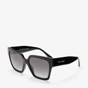 JIMMY CHOO Eli Square Sunglasses - Black