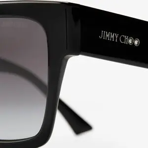 JIMMY CHOO Eli Square Sunglasses - Black