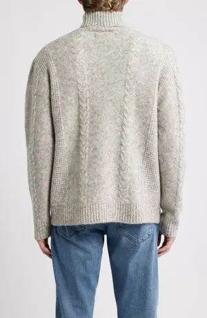 SCHOTT Tri-blend Turtleneck Sweater
