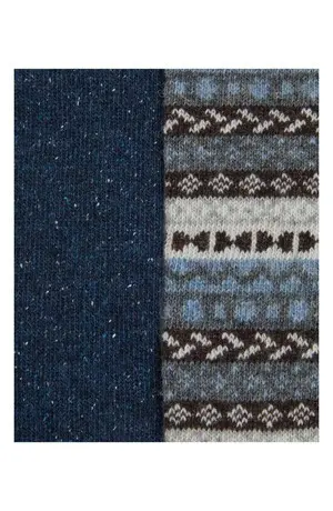 Barbour Assorted 2-pack Wool-blend Socks - Midnight Oak Mix