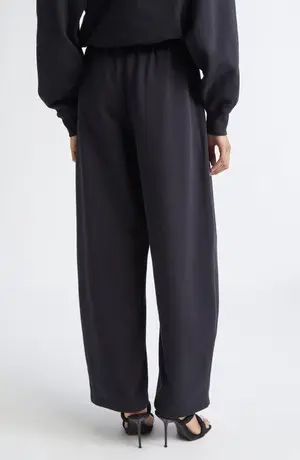 Alexander Wang Wide Leg Sweatpants With Rhinestone Drawstring