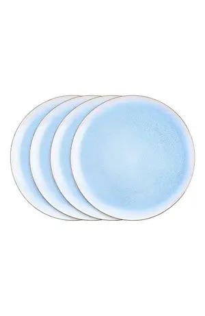 STONE + LAIN Josephine Porcelain 4-piece Dinner Plate Set - Blue
