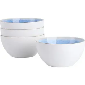 STONE + LAIN Josephine Porcelain 4-piece Bowl Set - Blue