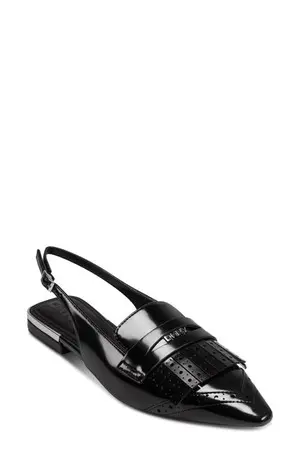 Dkny Caxine Slingback Penny Loafer Flat - Black