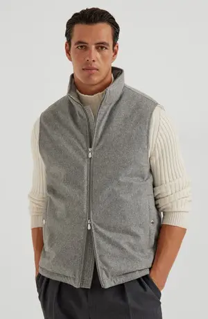 Brunello Cucinelli Bonded Wool Down Vest