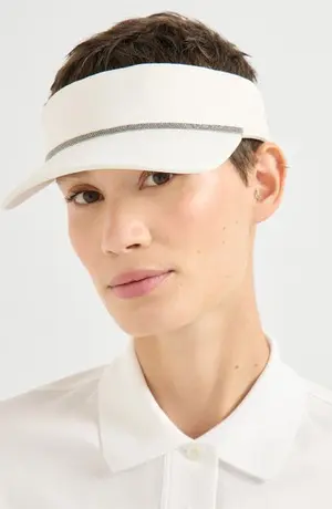 Brunello Cucinelli Nylon Visor With Monili