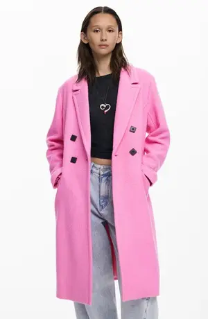 Desigual Double Breasted Overcoat