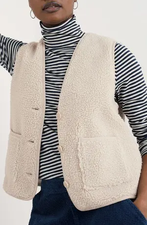 SEASALT CORNWALL Well Wisher Fleece Vest - Aran