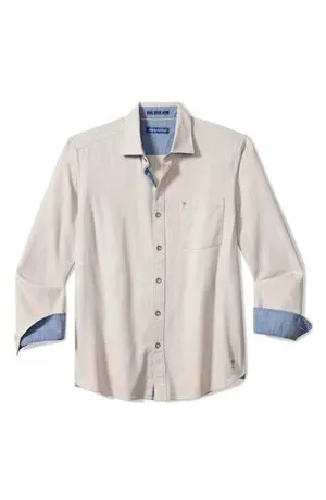 Tommy Bahama Dorado Stretch Cotton Button-up Shirt - Morel