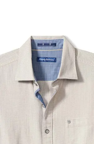 Tommy Bahama Dorado Stretch Cotton Button-up Shirt - Morel