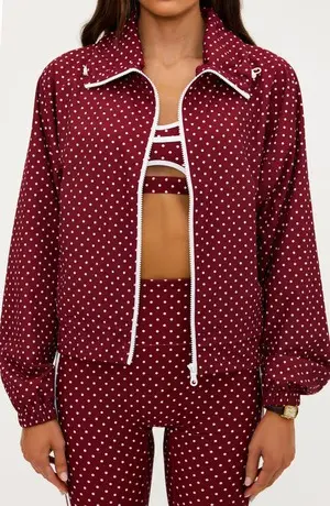 Beach Riot Polka Dot Zip Jacket