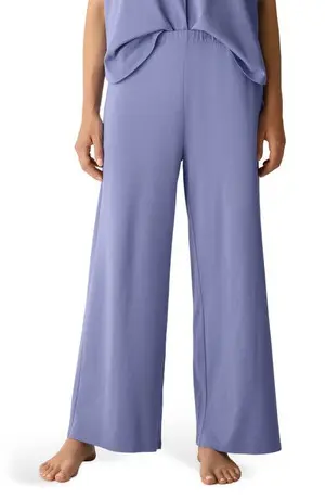 Eileen Fisher Organic Cotton Wide Leg Lounge Pants - Periwinkle