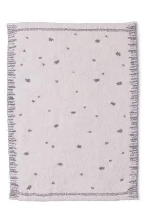 Barefoot Dreams Cozychic® Dot Stroller Blanket - Cream-pewter