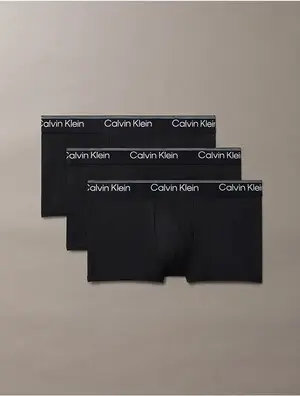 Calvin Klein Microfiber Stretch 3-pack Low Rise Trunk Black