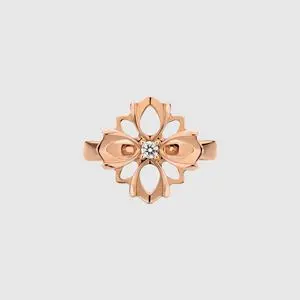 Gucci Flora Diamond 18k Ring - Rose Gold