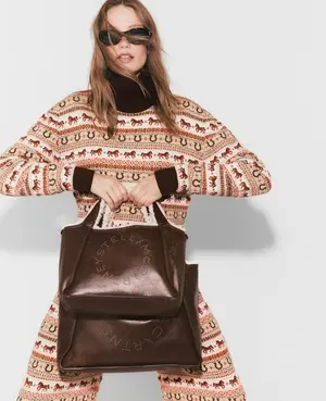 Stella McCartney Logo Tote Bag - Espresso
