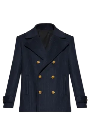 Balmain Straight Hem Coats For Men