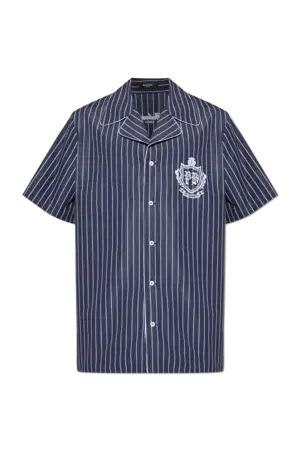 Balmain Striped Shirt With Logo