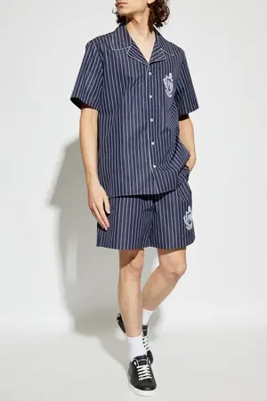Balmain Striped Shirt With Logo