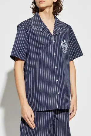Balmain Striped Shirt With Logo