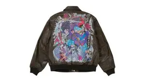 Palace Susanoo Leather Flight Jacket - Brown | Editorialist
