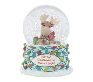 PRECIOUS MOMENTS Moose Lights Globe