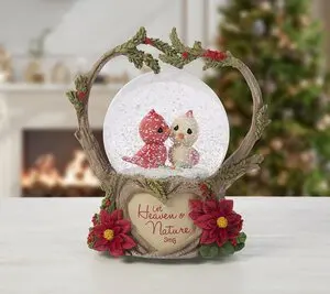 PRECIOUS MOMENTS Cardinal Couple Globe - One-color