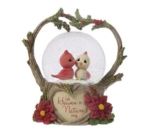 PRECIOUS MOMENTS Cardinal Couple Globe