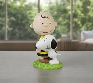 PRECIOUS MOMENTS Pm Peanuts Snoopy And Charlie Brown Hugging Fig Urine - One-color