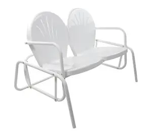 NORTHLIGHT 48.25' Retro Tulip Double Glider Pat Io Chair - One-color
