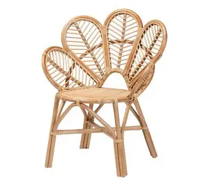 BALI & PARI Eliava Natural Rattan Flower Accent Chair - One-color
