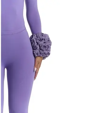 Naked Wardrobe Rose Petal Textured Cuffs Violet