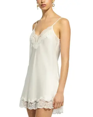 Ginia Silk Lace Chemise - Creme