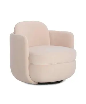 TOV FURNITURE Wolfie Velvet Swivel Chair - Blush