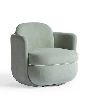 TOV FURNITURE Wolfie Velvet Swivel Chair - Mint Green