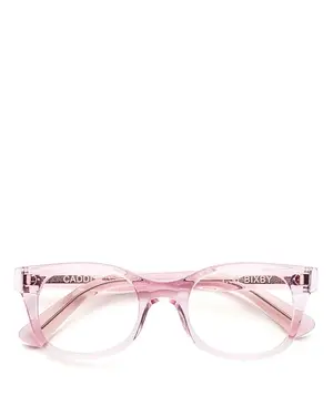CADDIS Bixby 49 Mm Reading Glasses Polished Clear Pink