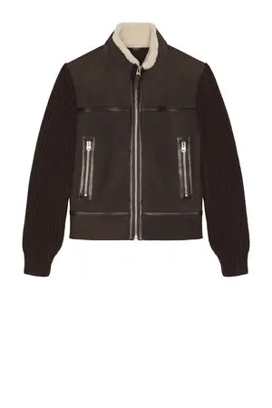 Mackage Jonathan Suede Jacket - Coffee Natural