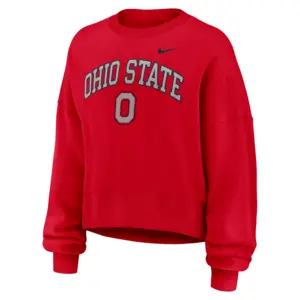 Nike Ohio State Phoenix Arch College Pullover Crew - Red
