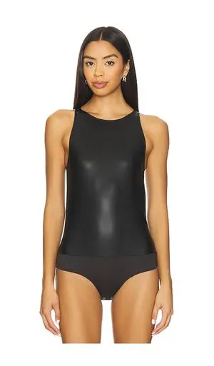 Lapointe Faux Leather Halter Bodysuit