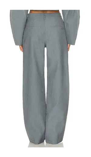 KATE BARTON Draped Specialty Denim Trouser
