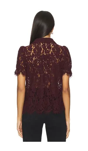 Generation Love Mina Lace Shirt - Malbec