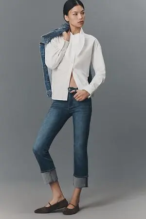 DL1961 Mara Mid-rise Cuffed Straight-leg Jeans