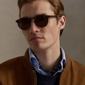 Ralph Lauren Round Frame Sunglasses - Dark Havana