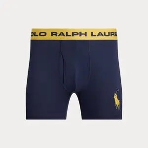Ralph Lauren Perfect Pouch Big Pony Boxer Brief - Cruise Navy/gold Bugle