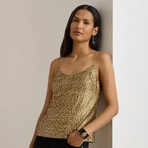 Ralph Lauren Sequined Mesh Camisole