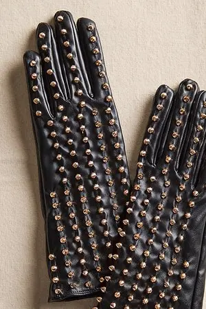 UNDERSTATED LEATHER Studded Leather Gloves