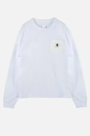 Sacai Long Sleeve T-shirt X Carhartt Wip - White